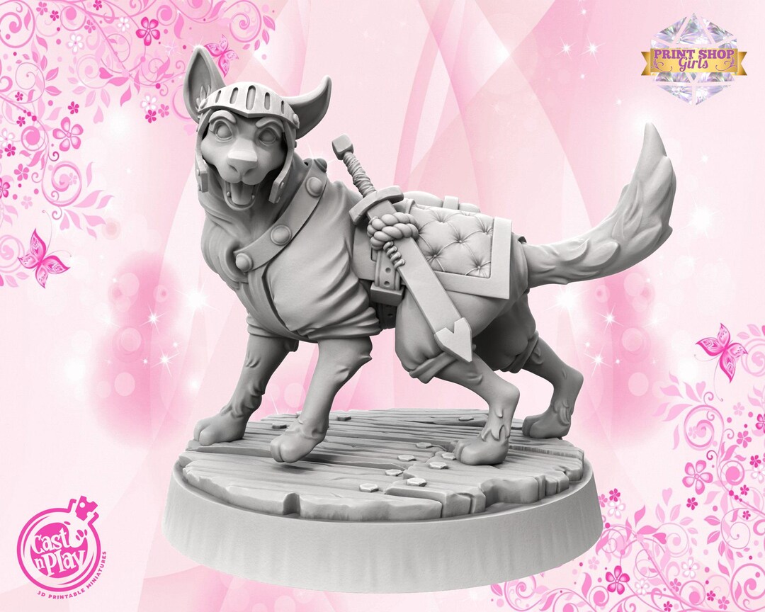 German Shepherd in Armor Miniature | Dog Knight Figure | Special Animal ...