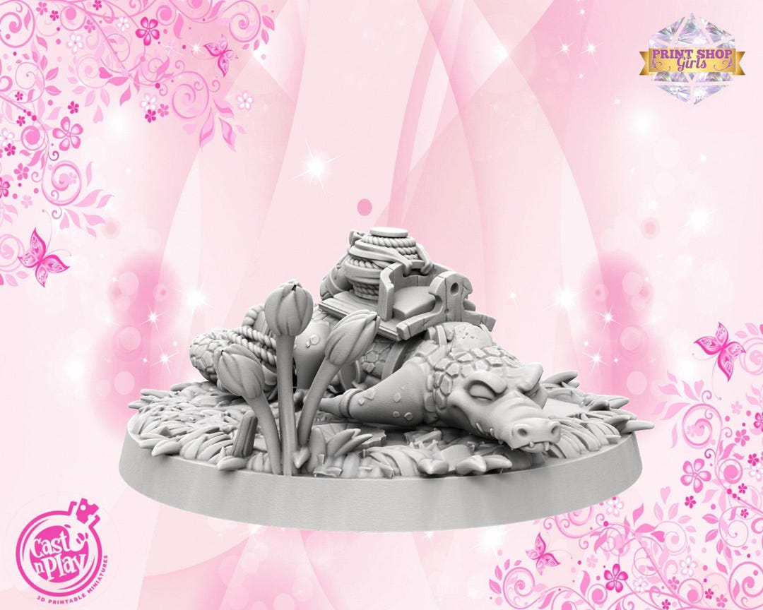 Sleeping Alligator Miniature Travel Companion Crocodile Figure Cute ...