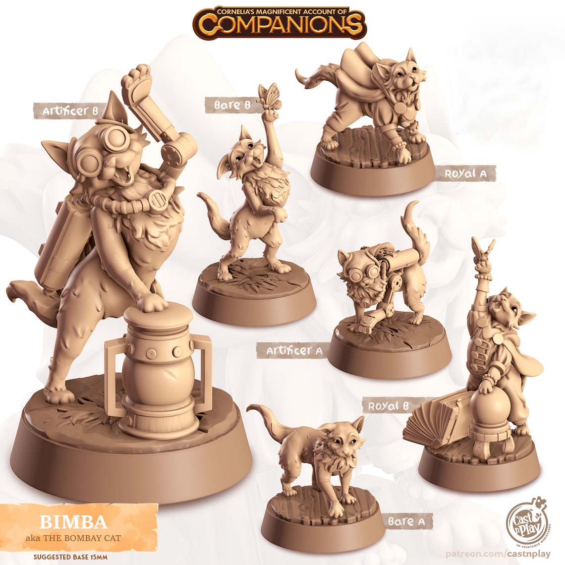 Inventive Cat Miniature | Cute Animal Figurine | Unique Fantasy Gift ...