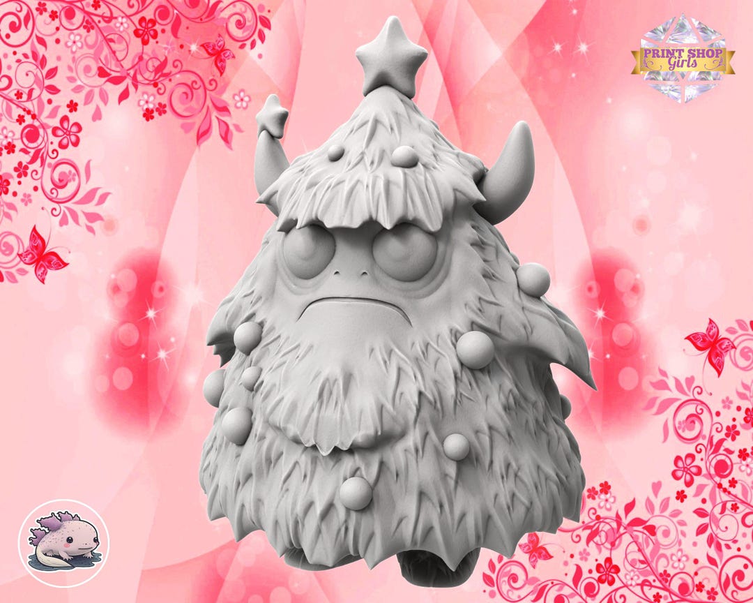 Grumpy Christmas Tree Miniature Grinch in Disguise Figure Dnd Gift Xmas ...