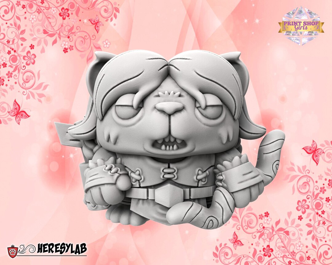 Cat Ranger Miniature | Cute Animal Ranger Figure | DIY Animal Gift | 3D ...