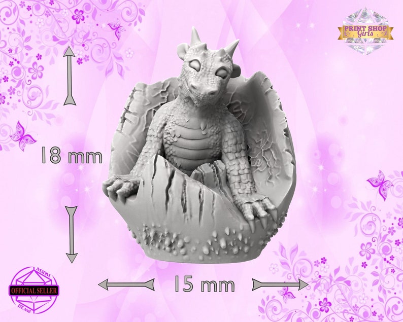 Baby Wyvern Miniature Cute Fantasy Animal Figure Special DIY Gift 3D ...