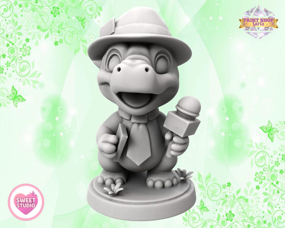 Reporter Rex Miniature | Funny T-rex Dinosaur Fantasy Figure | Dino ...