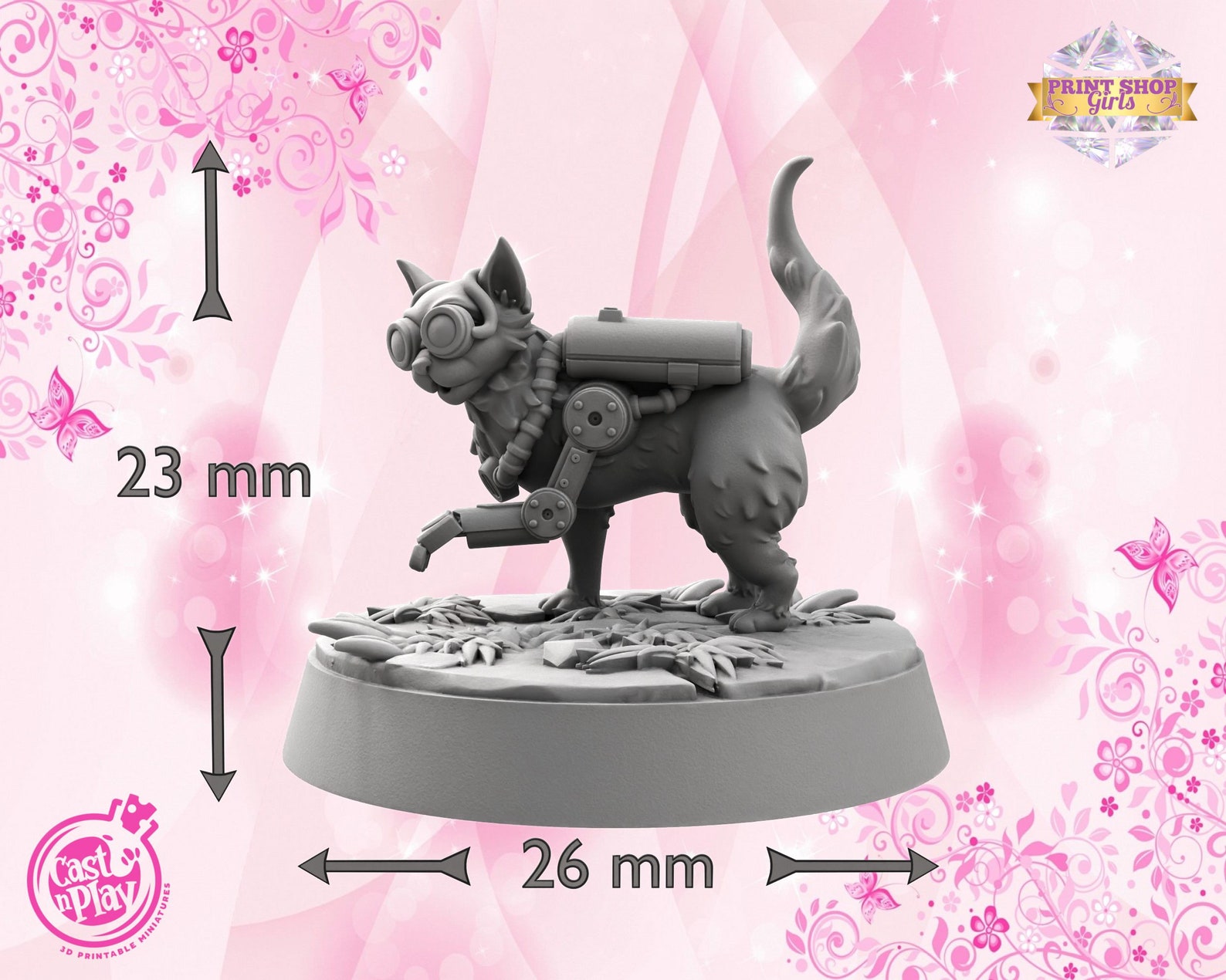 Inventive Cat Miniature | Cute Animal Figurine | Unique Fantasy Gift ...