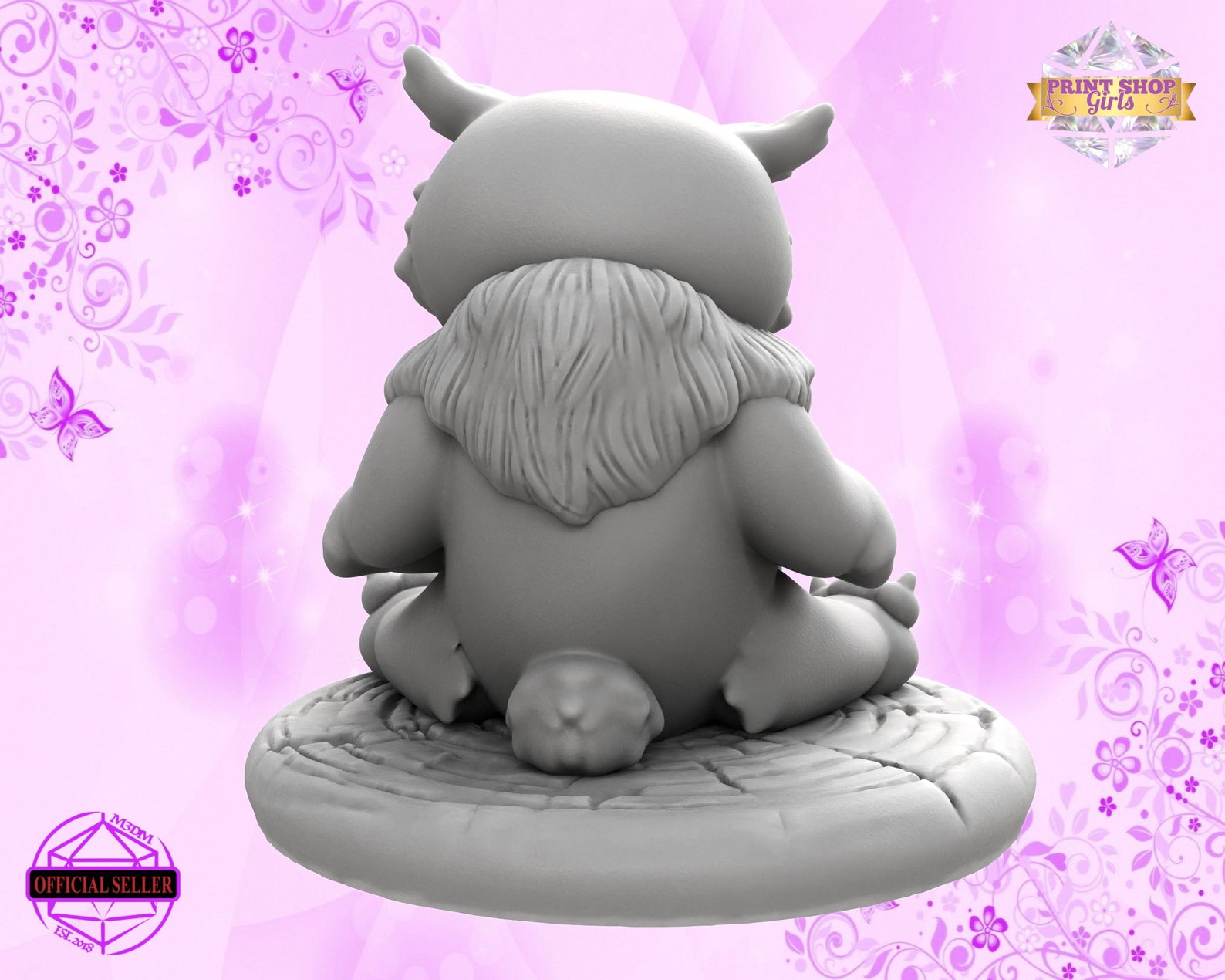 Baby Owlbear Miniature | Cute Fantasy Animal Figure | Special DIY Gift ...