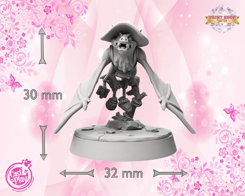 Bat Healing Potion Protector Miniature | Bat Witch Figure | Cute Animal ...
