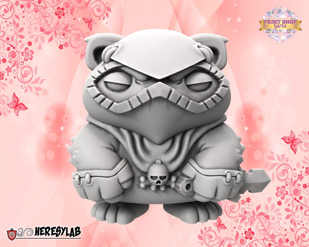 Panda Assassin Miniature | Cute Chibi Animal Adventurer Figure ...