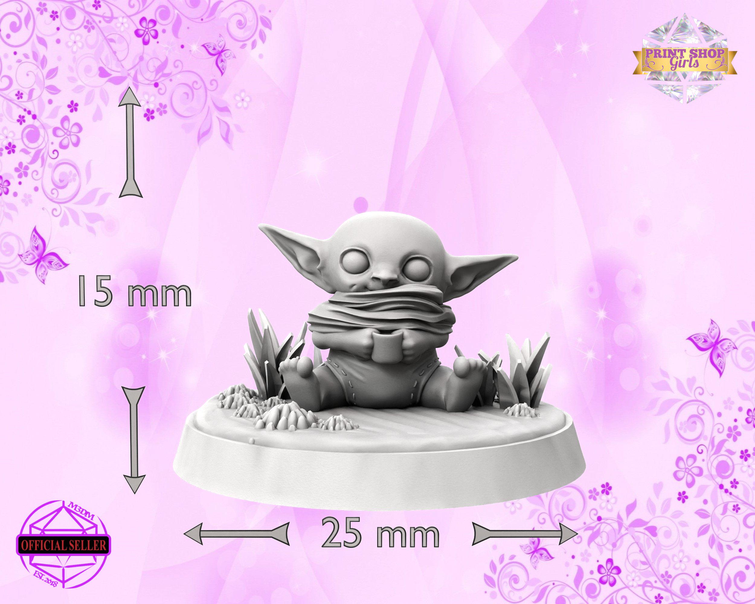 Goblin Baby Sitting Miniature | Cute Fantasy Figure | Special DIY Gift ...