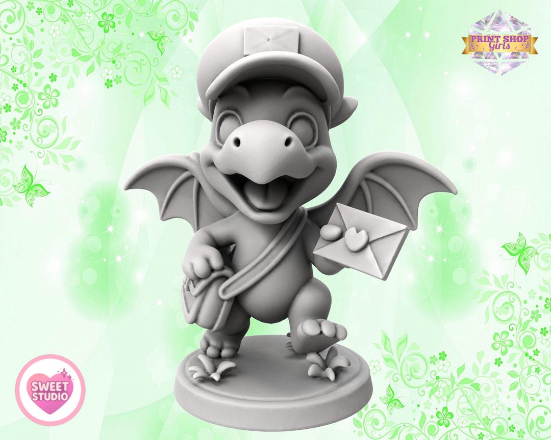Dragon Postman Dactil Miniature | Funny Dinosaur Fantasy Figure | Dino ...