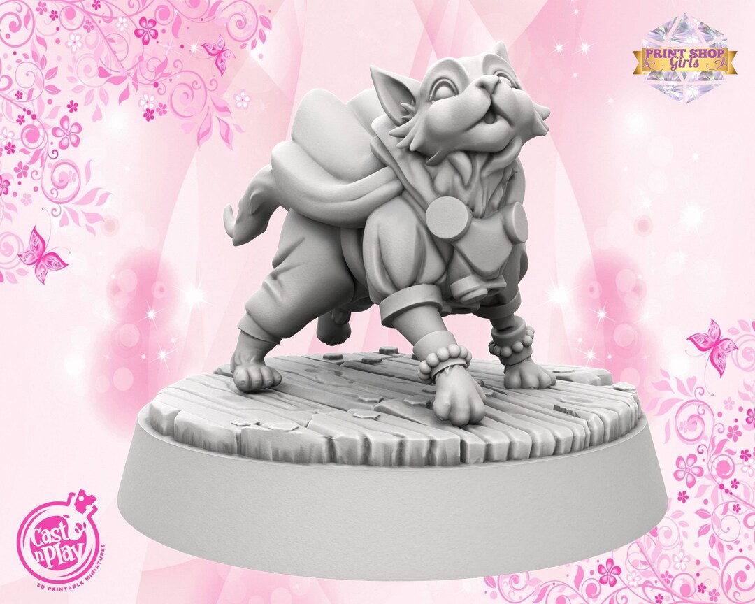Royal Cat Miniature Cute Animal Figurine Special Fantasy Gift 3D Print ...