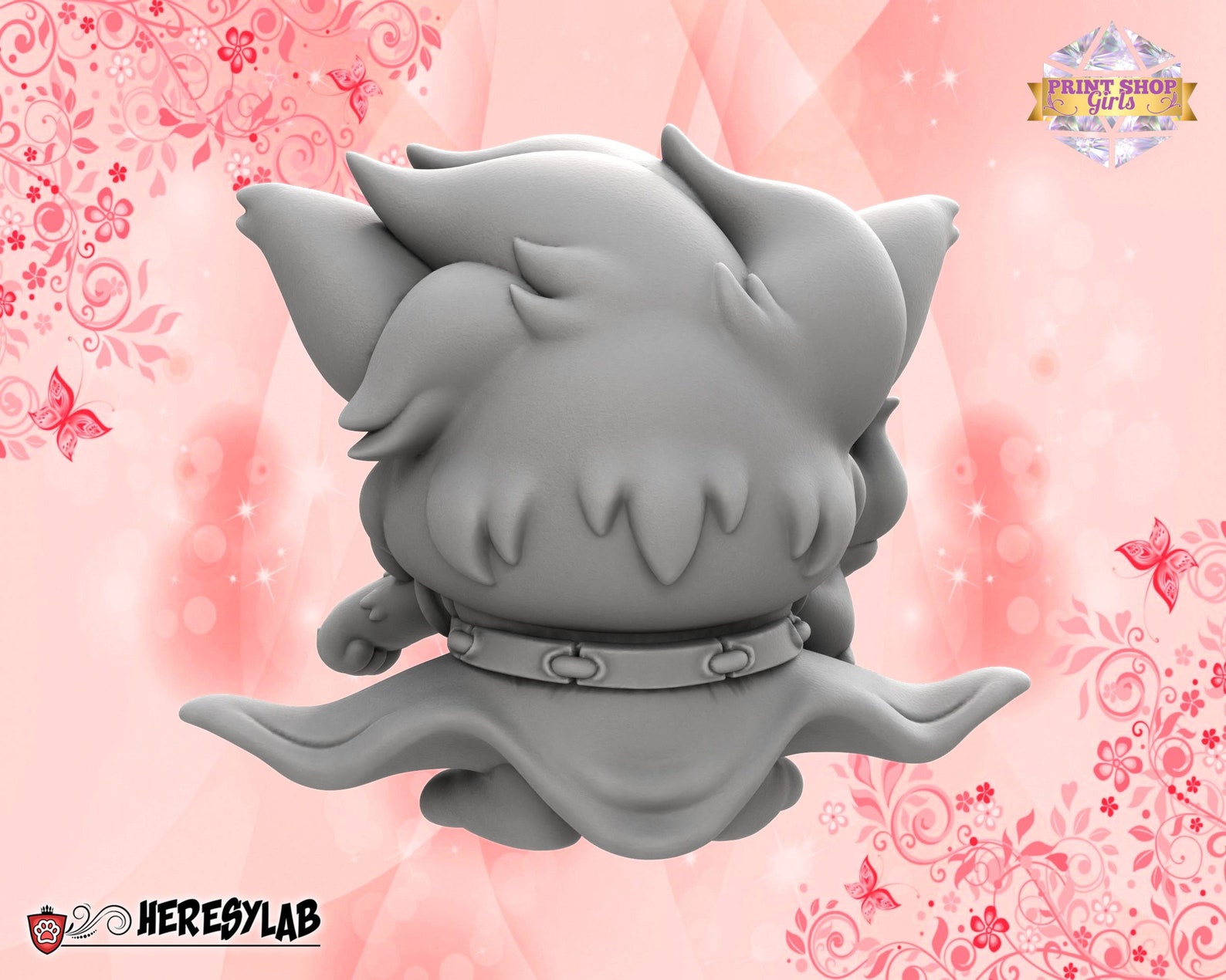 Wolf Dog Warlock Miniature | Cute Chibi Animal Adventurer Figure ...