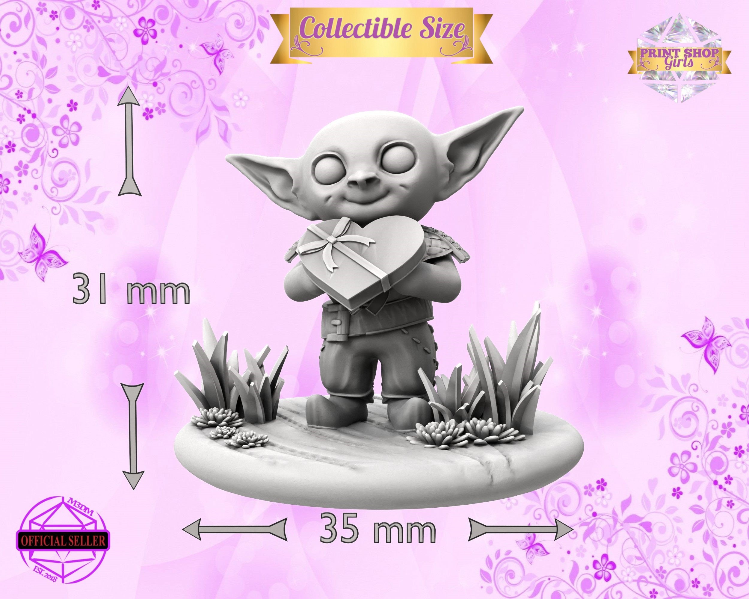 Goblin Baby Sitting Miniature | Cute Fantasy Figure | Special DIY Gift ...
