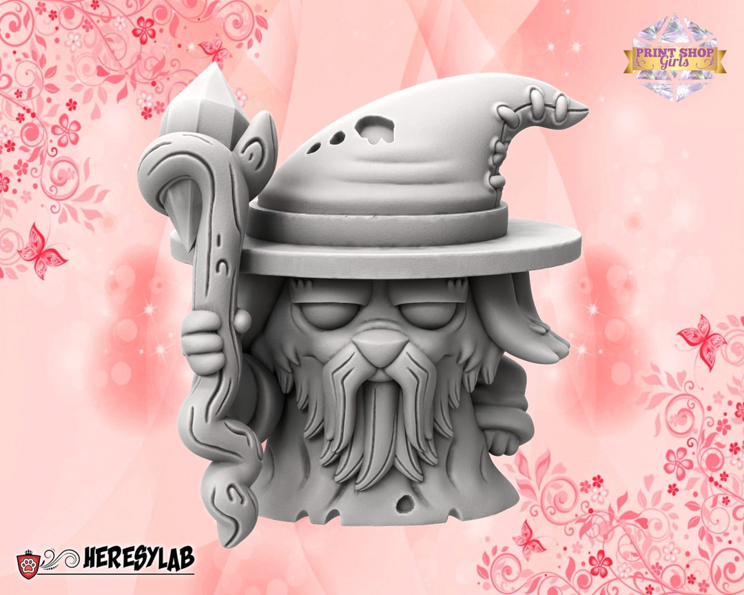 Dog Wizard Miniature Cute Animal Wizard Figure Fantasy DIY Gift 3D ...