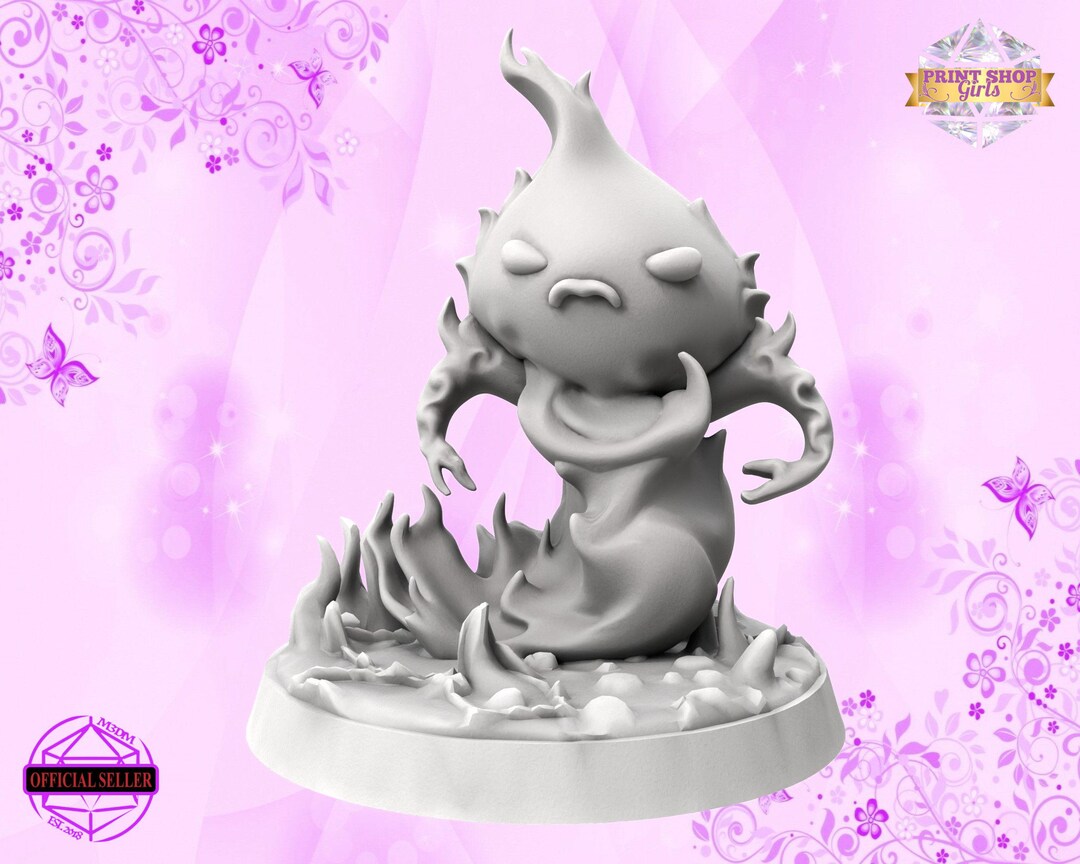 Angry Baby Fire Elemental Miniature Cute Fantasy Figure Special DIY ...