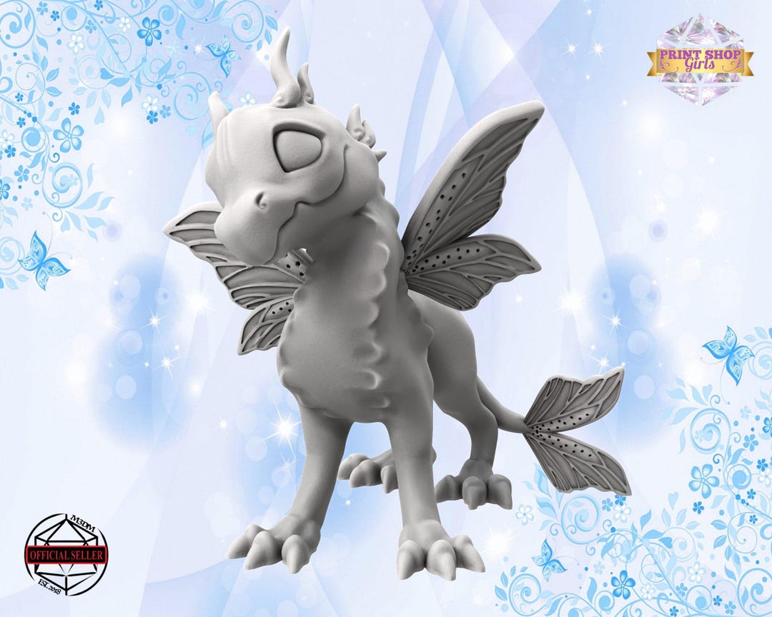 Magical Baby Fairy Dragon Miniature | Mystical Young Dragon Figure ...