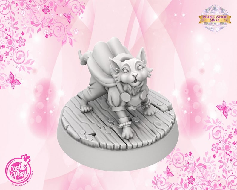 Royal Cat Miniature | Cute Animal Figurine | Unique Fantasy Gift | 3D ...