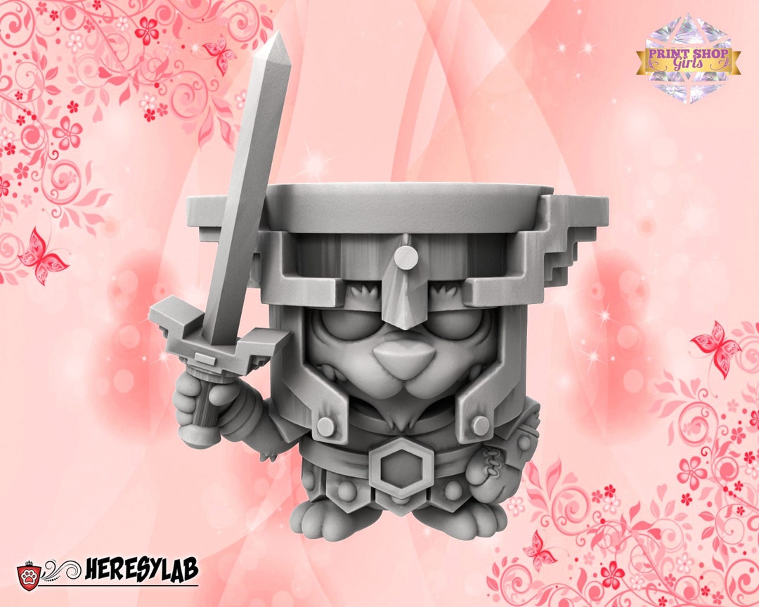 Dog Knight Miniature | Cute Animal Paladin Figure | DIY Animal Gift ...