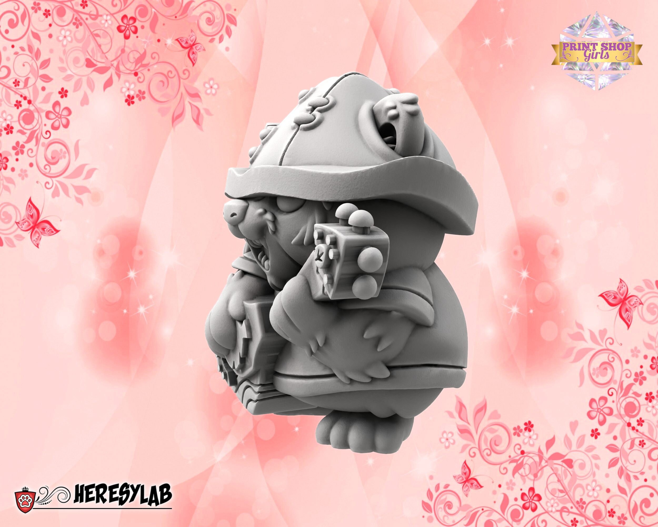 Bear Musician With Lute Miniature | Cute Animal Adventurer Figure ...