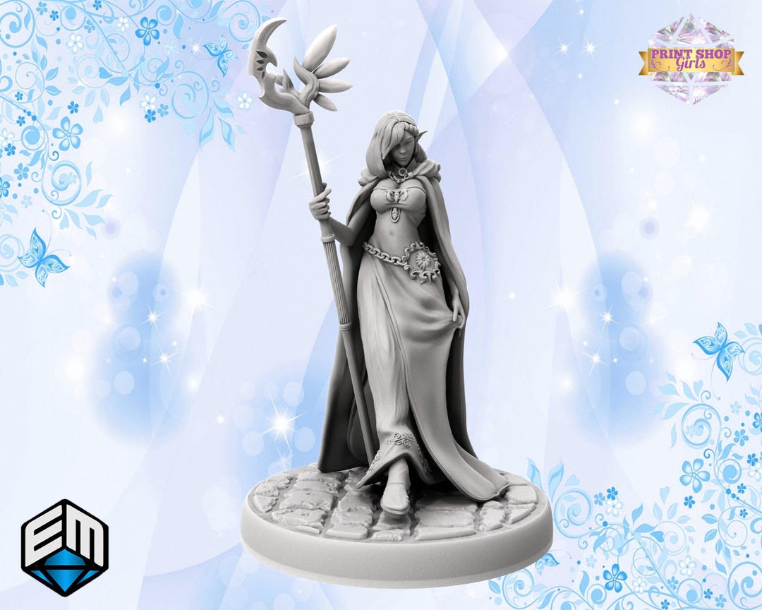 Walking Forest Elf Miniature | Female Elf Queen Figure | Faerie and ...
