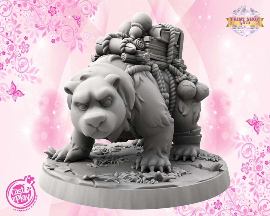 Luggage Carrier Bear Miniature Forest Explorer Grizzly Bear Cute Animal ...