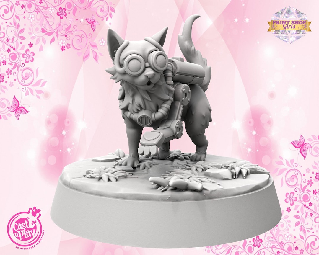 Inventive Cat Miniature | Cute Animal Figurine | Unique Fantasy Gift ...