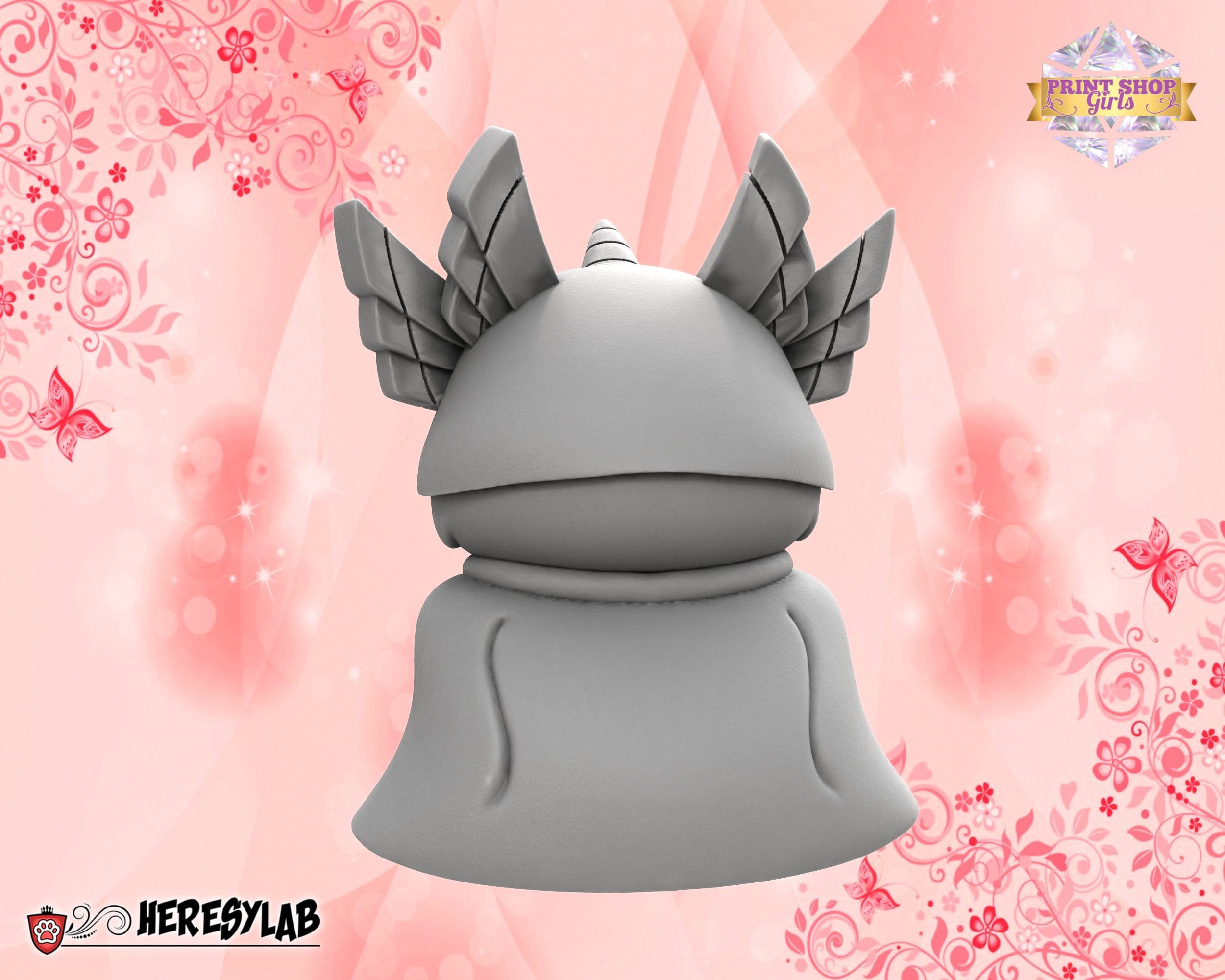 Unicorn Knight Miniature | Cute Chibi Animal Adventurer Figure ...