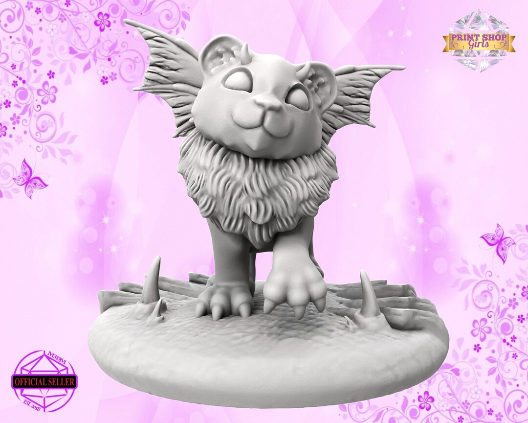 Small Winged Lion Miniature | Cute Fantasy Animal Figurine | Special ...