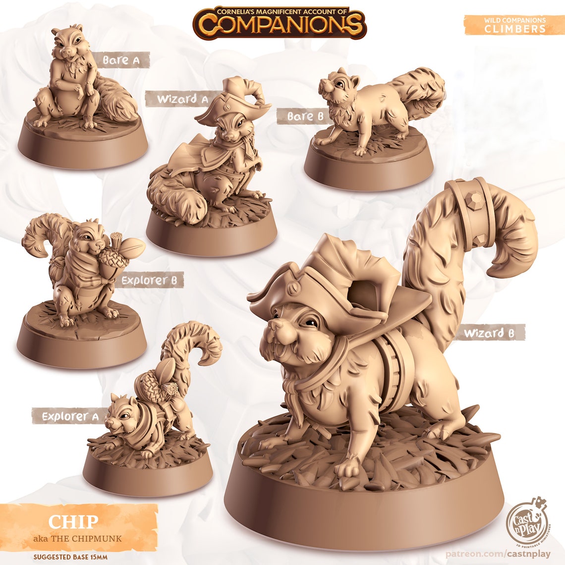 Thieving Chipmunk Miniature | Chip Adventurer Miniature | Cute Animal ...