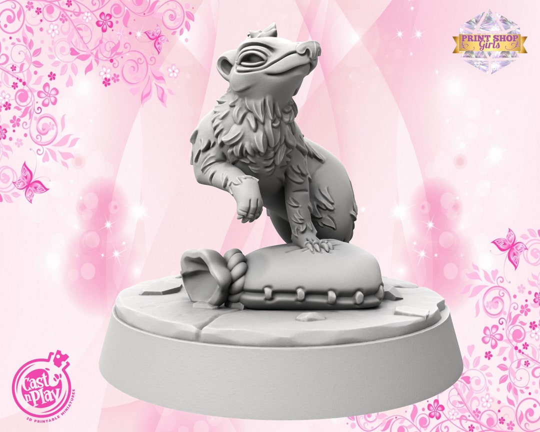 Friendly Badger Miniature Cute Animal Figure Special Fantasy Gift 3D ...