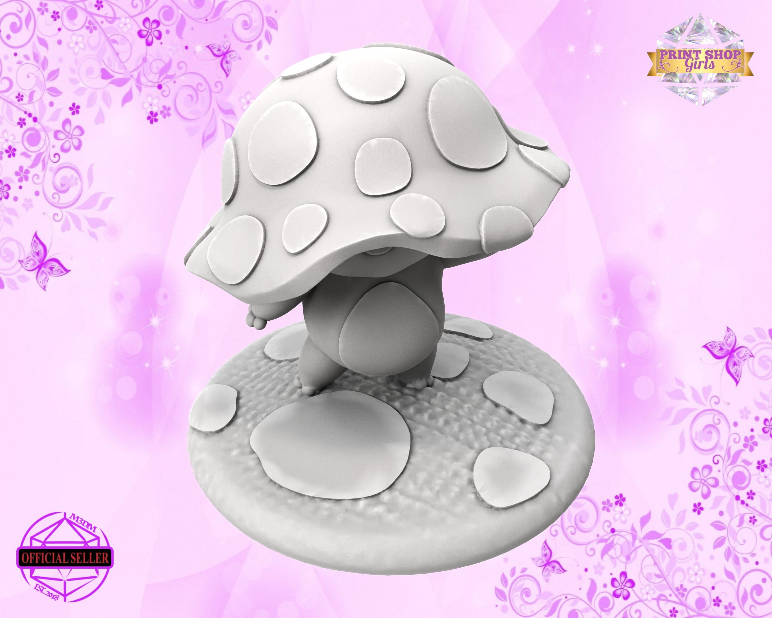 Small Mushroom Miniature | Cute Fantasy Creature Figurine | Special DIY ...
