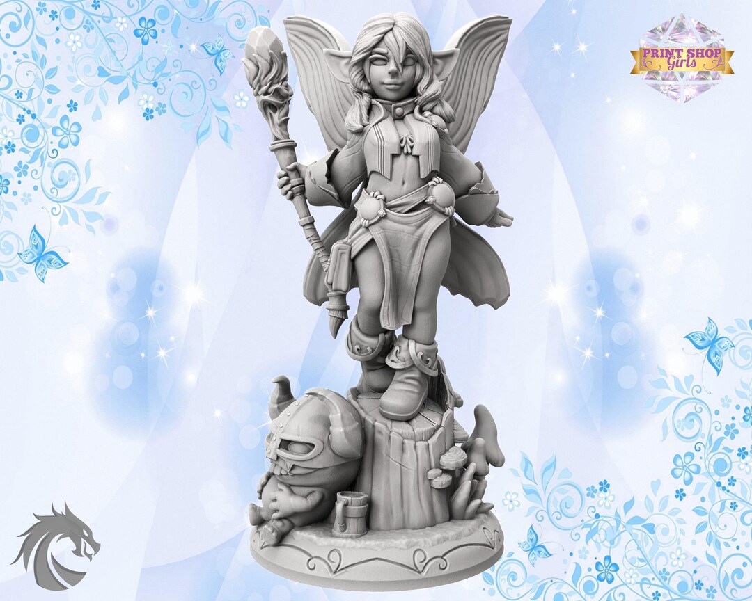 Young Elf Miniature Young Wood Fairy Figure Faerie and Forest for Ttrpg ...