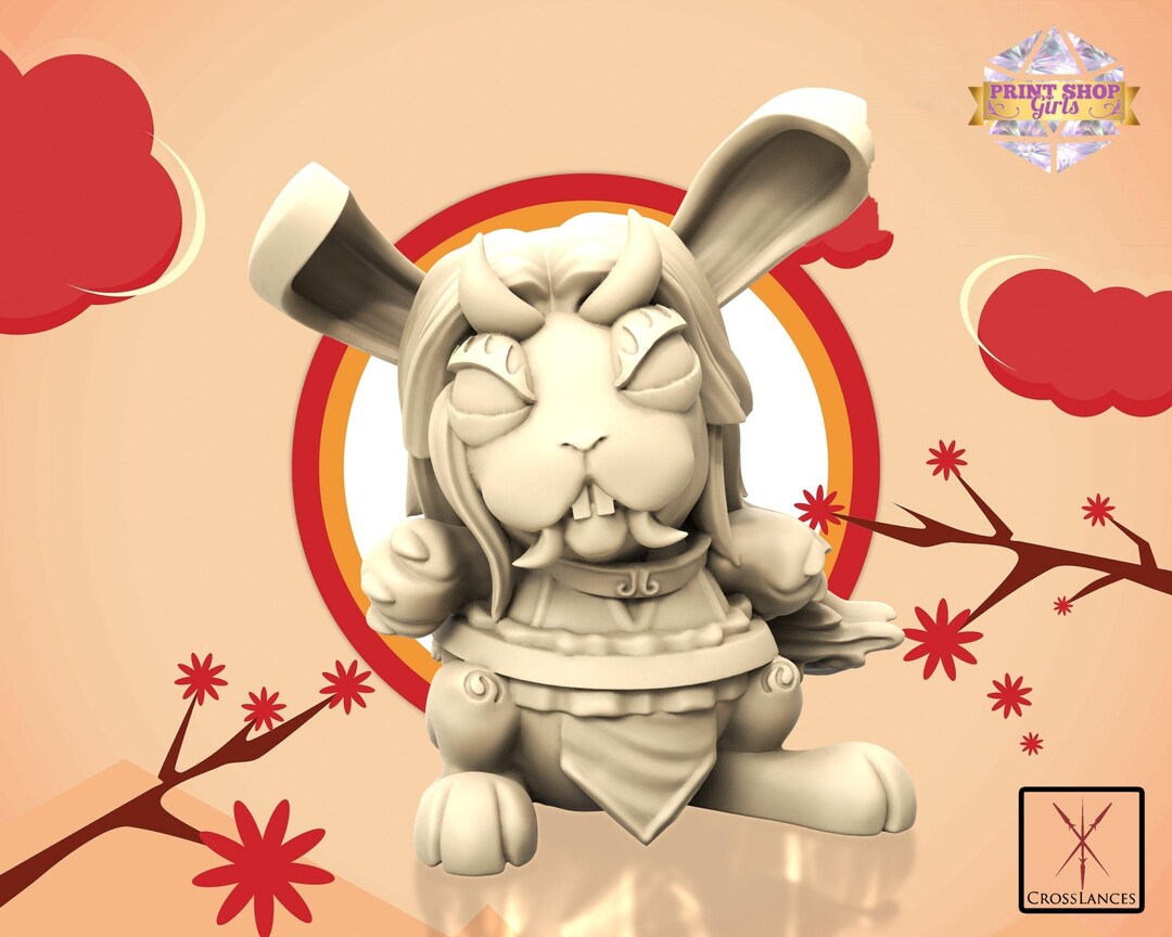 Tan the Oni Warrior Miniature Crazy Rabbit Yokai Figure Special Asian ...