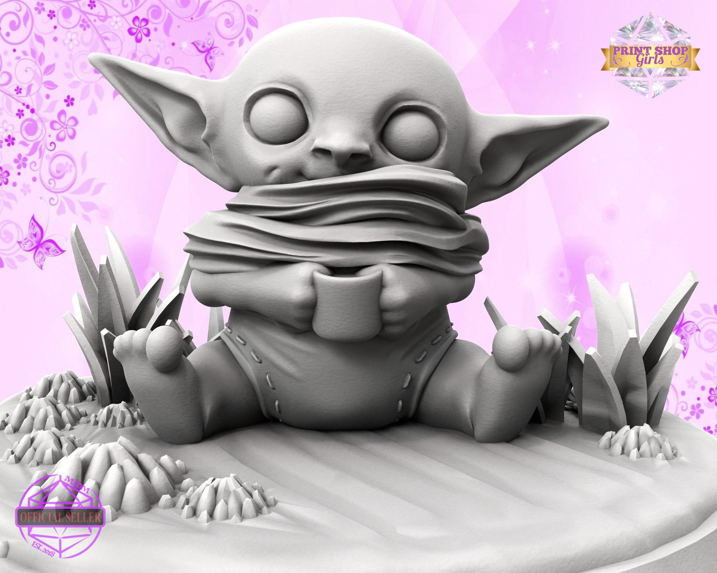 Goblin Baby Sitting Miniature | Cute Fantasy Figure | Special DIY Gift ...
