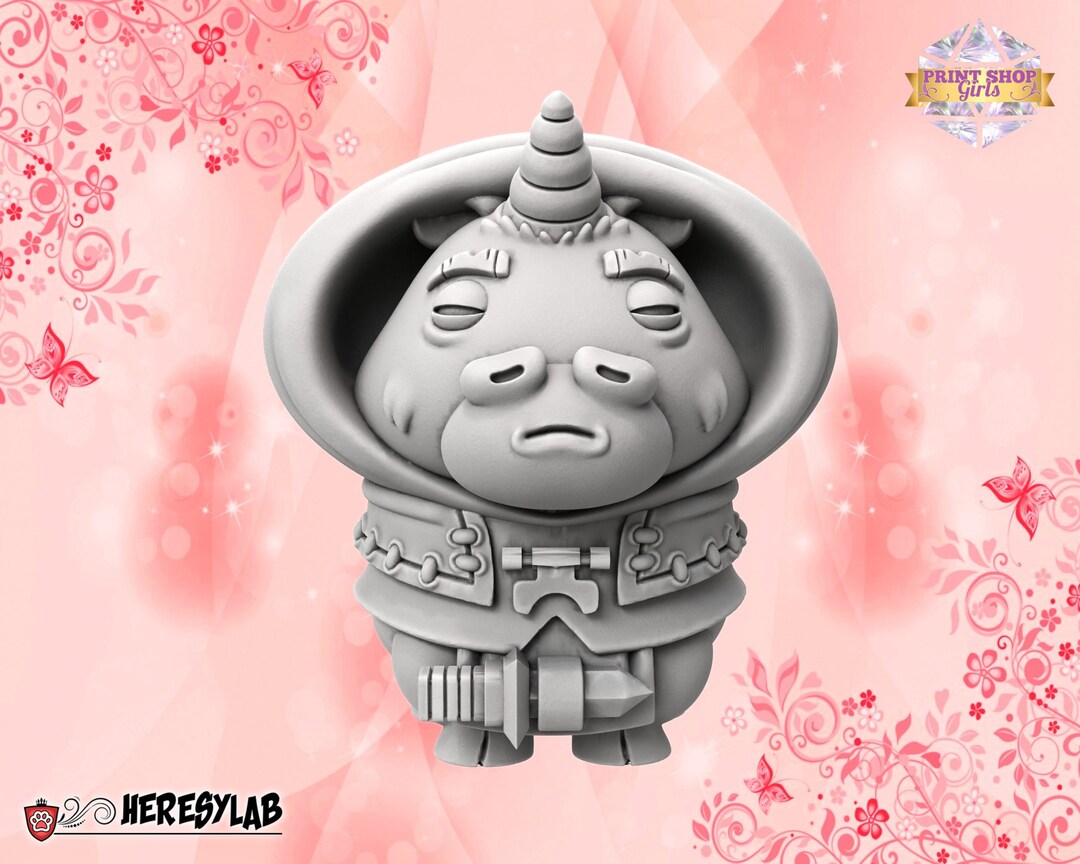 Unicorn Assassin Miniature Cute Chibi Animal Adventurer Figure Fantasy ...