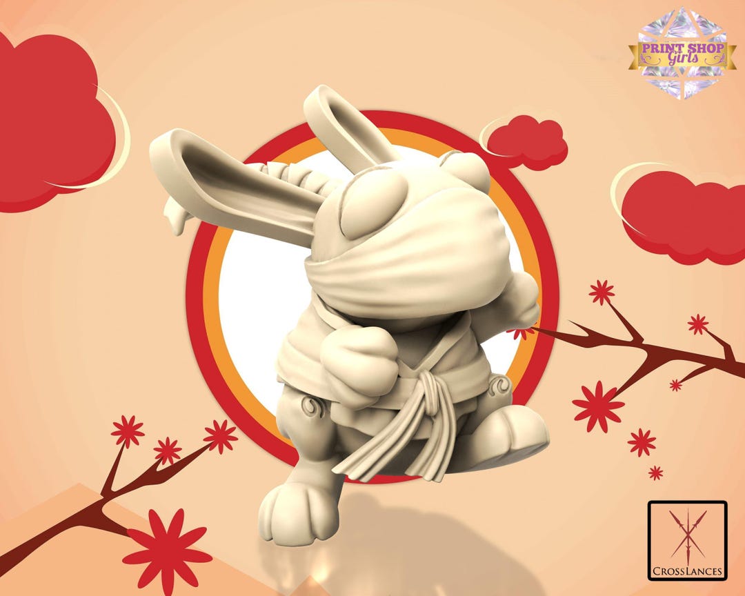 Feng the Assassin Miniature Crazy Rabbit Ninja Figure Special Asian ...