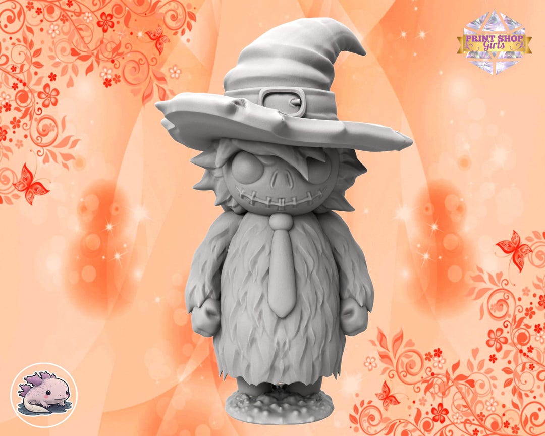 Scarecrow Miniature | Spooky Halloween Figure | Cute Horror Character ...