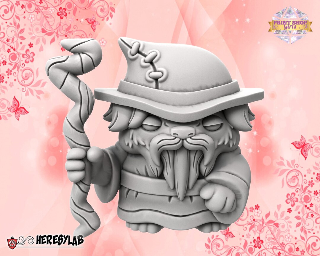 Panda Bear Mage Miniature | Cute Chibi Animal Adventurer Figure ...