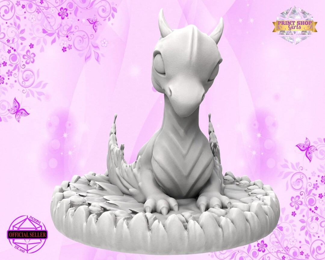 Small Wyvern Miniature | Cute Fantasy Animal Figure | Special DIY Gift ...