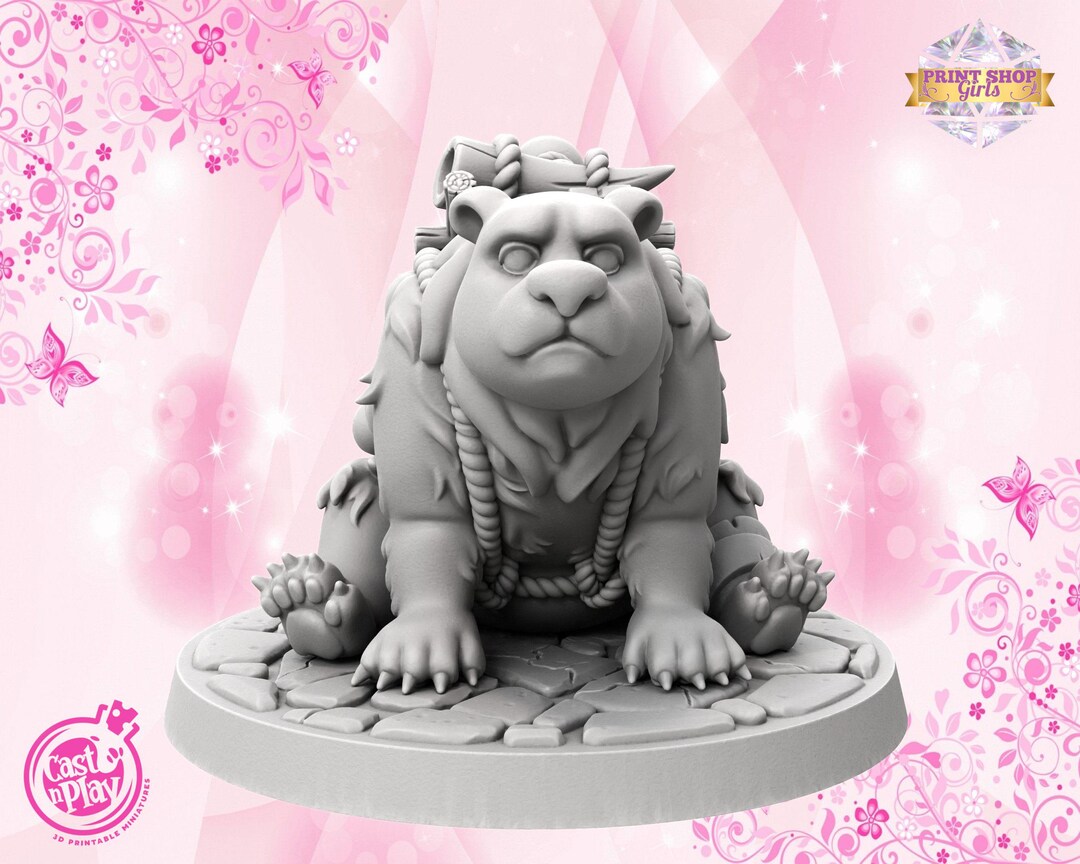 Forest Explorer Bear Miniature Grizzly Bear Figure Cute Animal Figure ...