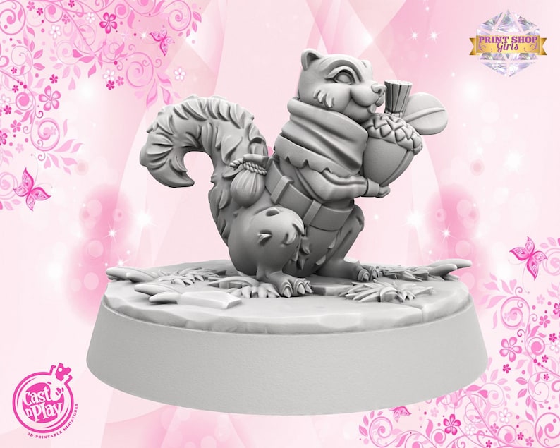 Thieving Chipmunk Miniature | Chip Adventurer Miniature | Cute Animal ...