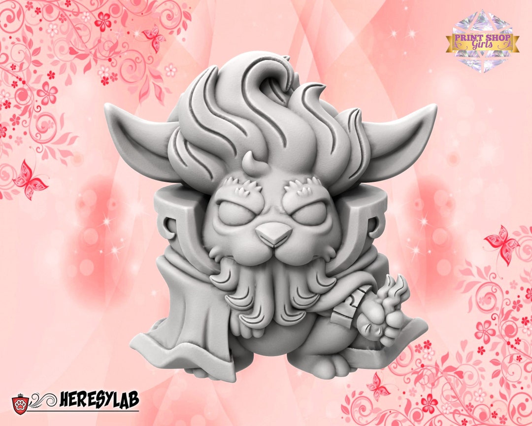 Rabbit Warlock Miniature Cute Chibi Animal Adventurer Figure Fantasy ...