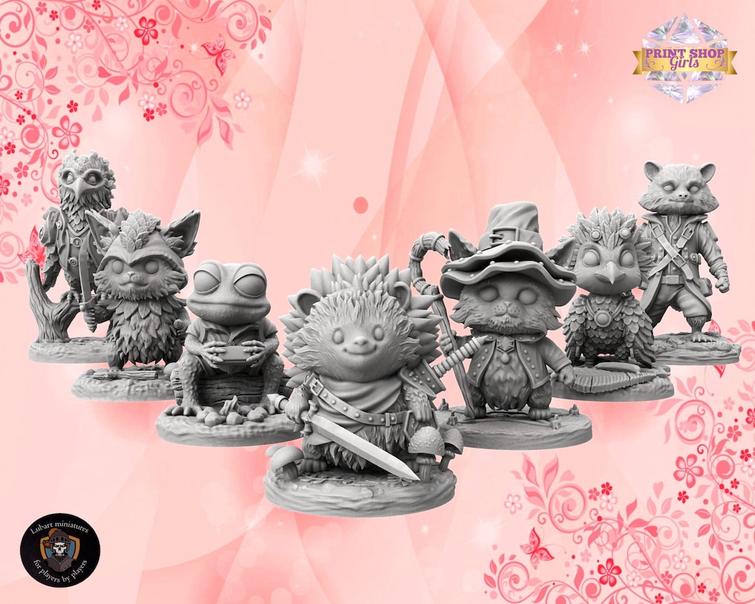 Forest Animals Adventurer Set Miniature | Cute Animal Adventurer ...