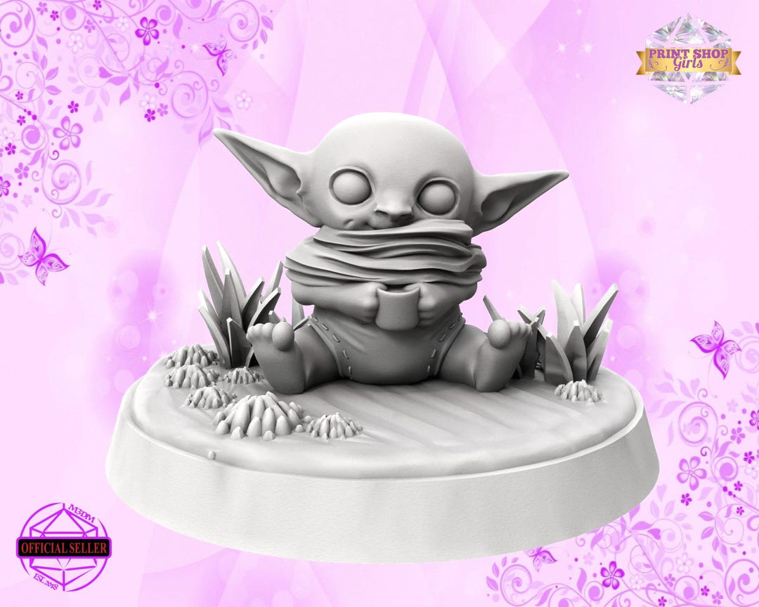 Goblin Baby Sitting Miniature | Cute Fantasy Figure | Special DIY Gift ...