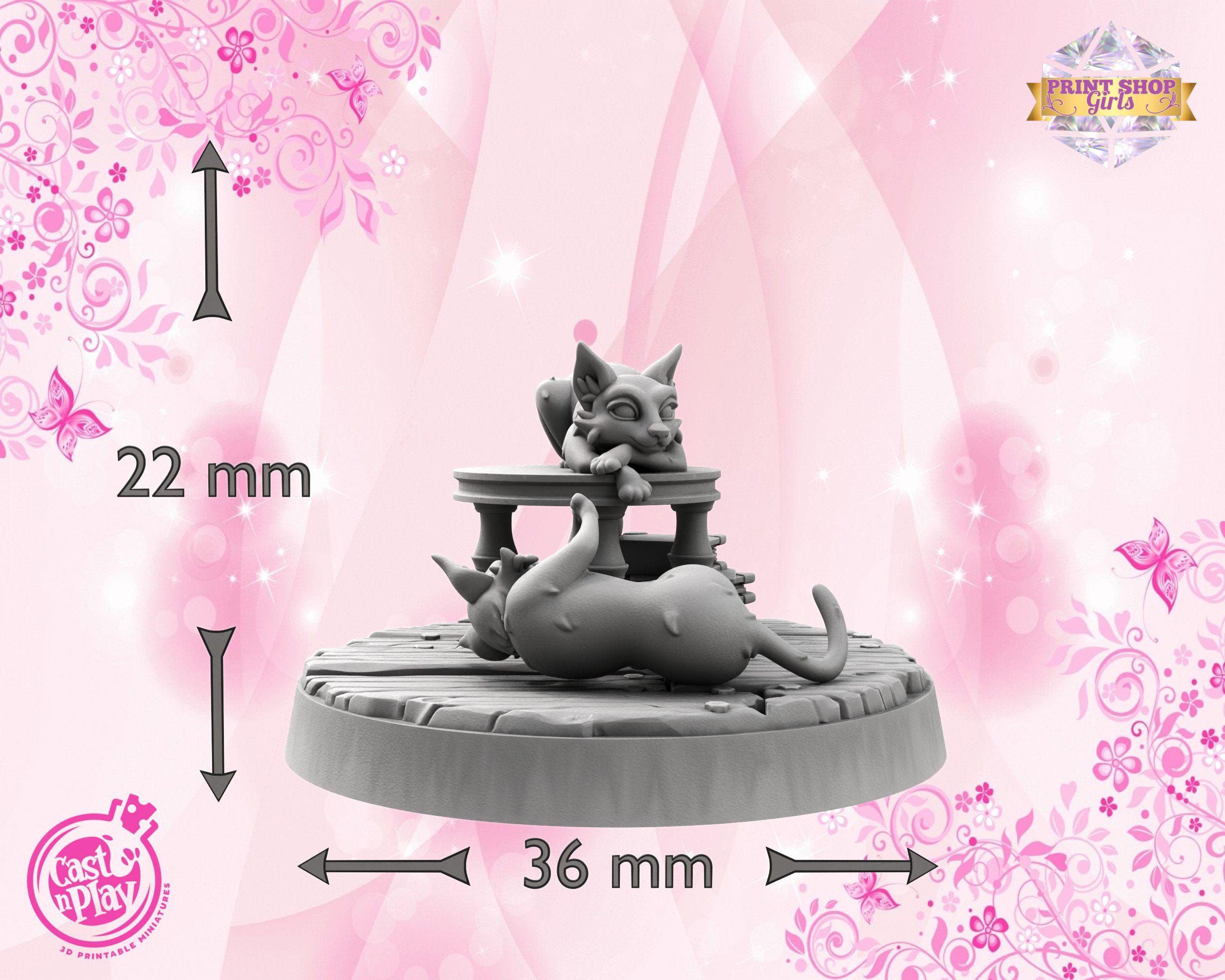 Playful Siamese Cats Couple Miniature | Cute Animal Figurine | Pet ...