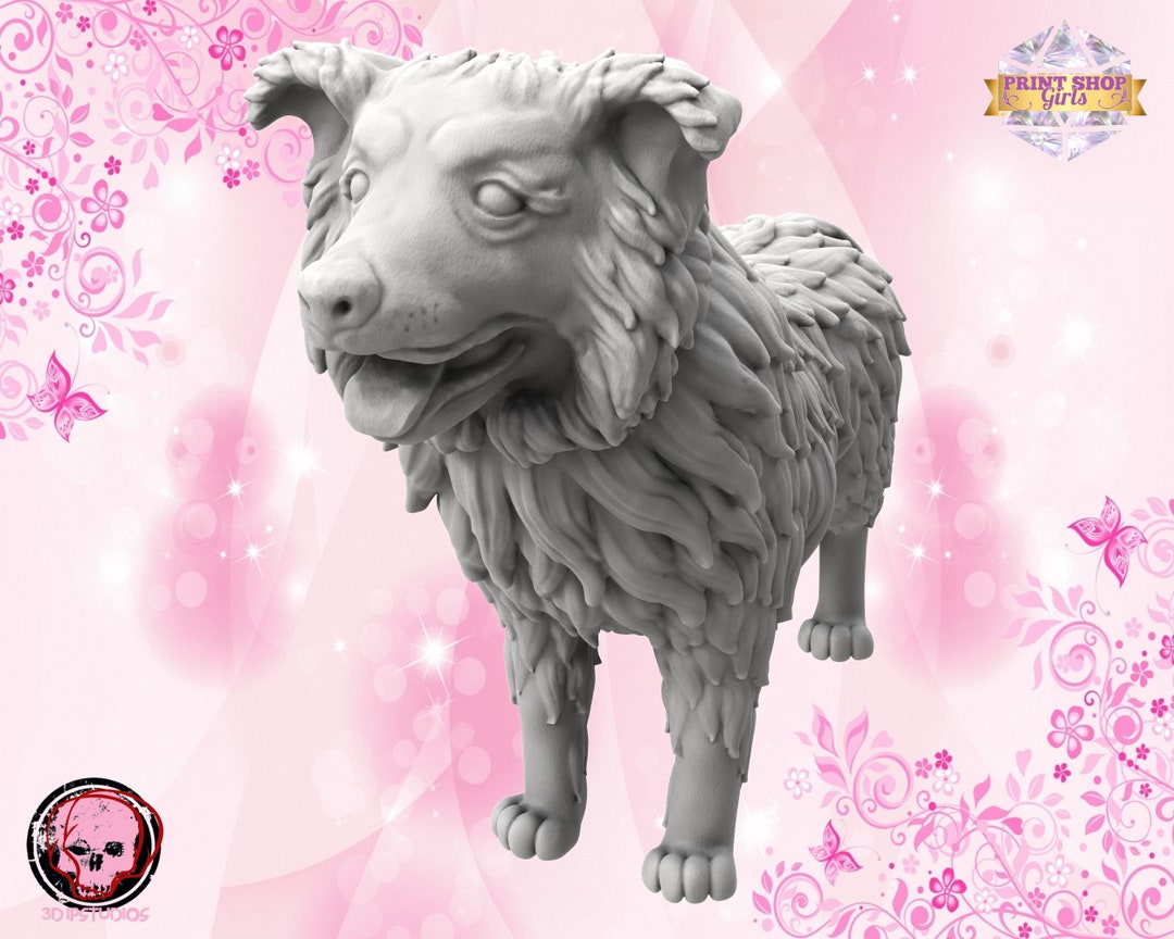 Border Collie Miniature Cute Dog Figurine Special Animal Gift Keepsake ...