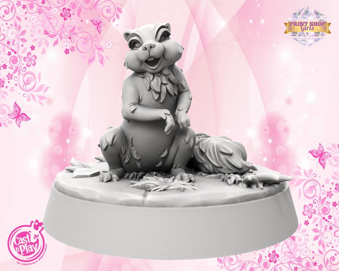 Curious Chipmunk Miniature Forest Chip Bushi Tail Figure Cute Animal ...
