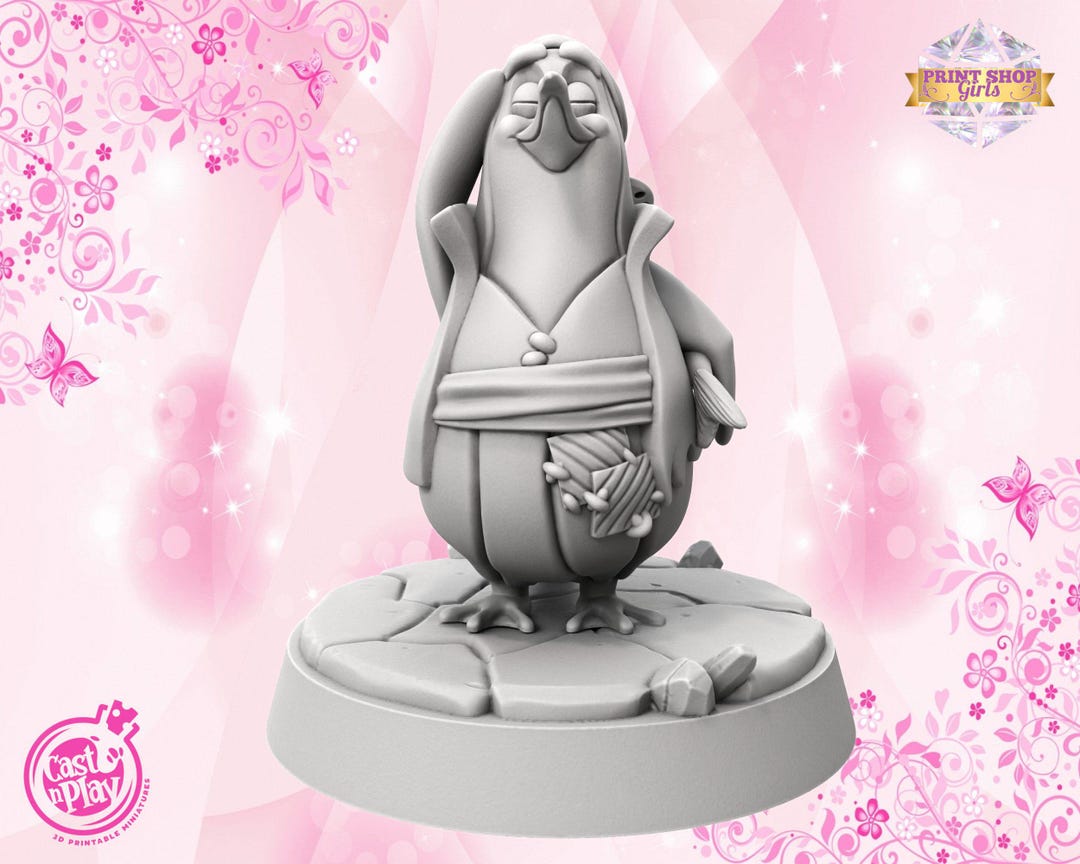 Penguin Pirate Sailor Miniature | Cute Fantasy Animal Figurine | Harbor ...