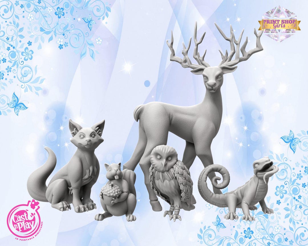 Forest Animals Miniature Set | Cute Animal Figures | Forest Encounter ...