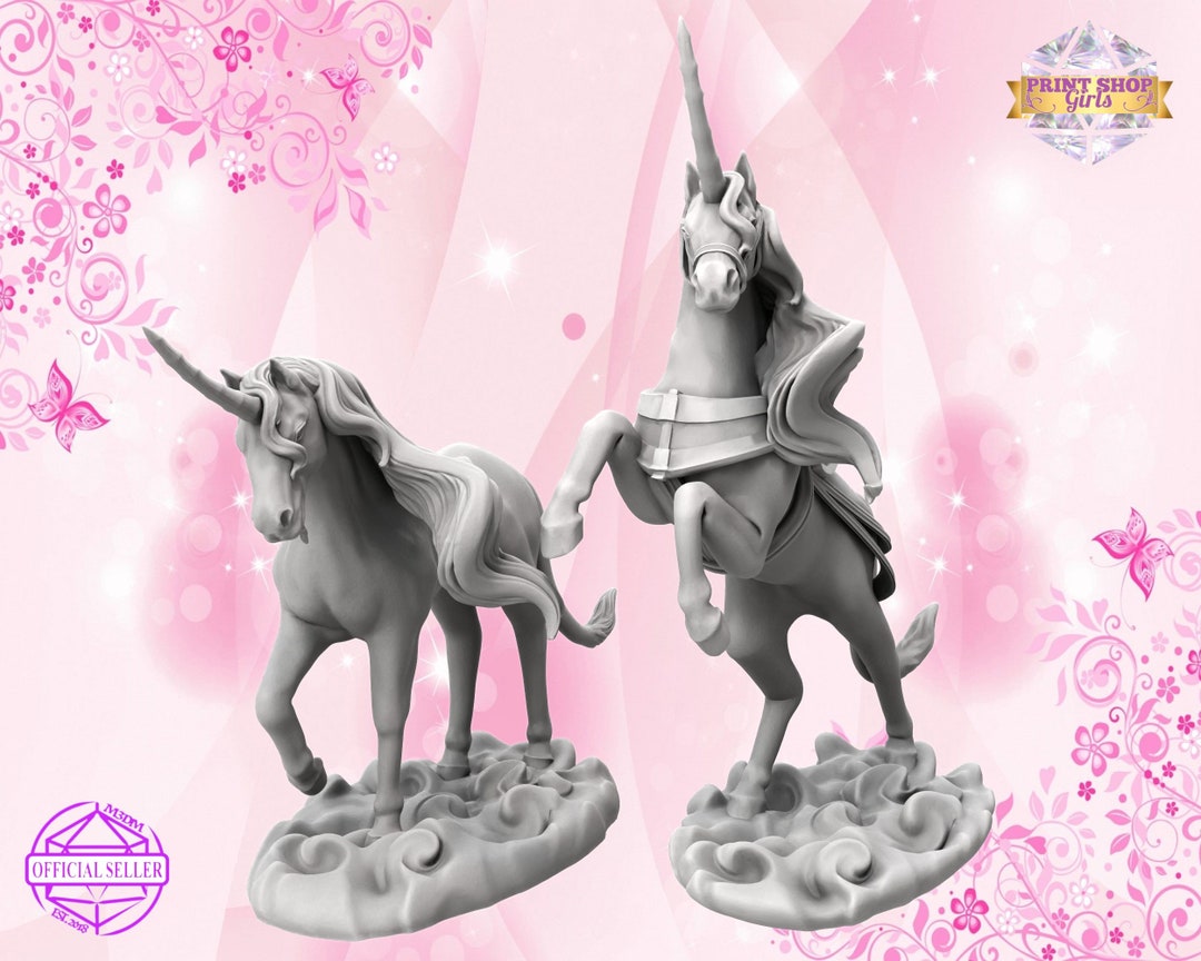 Unicorn Mount Set Miniature | Fantasy Horse Figures | Special Animal ...