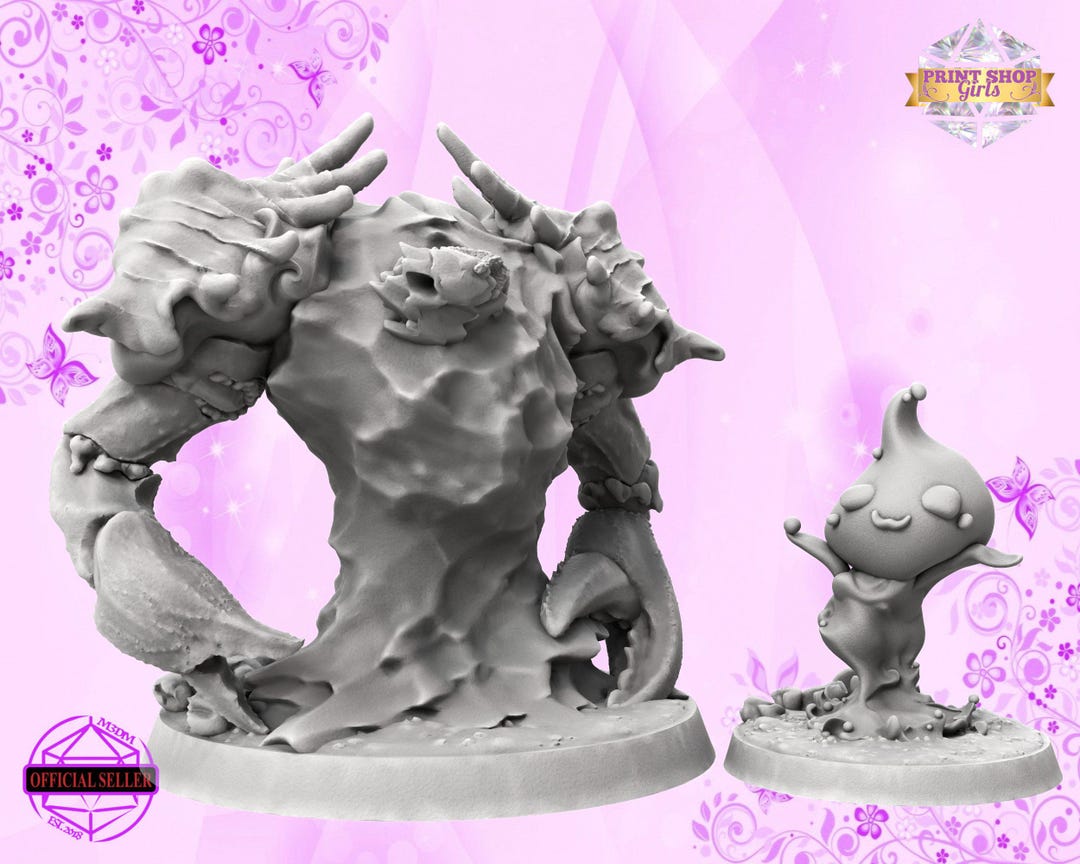 Water Elemental Dad and Child Miniature Cute Fantasy Figure Special DIY ...